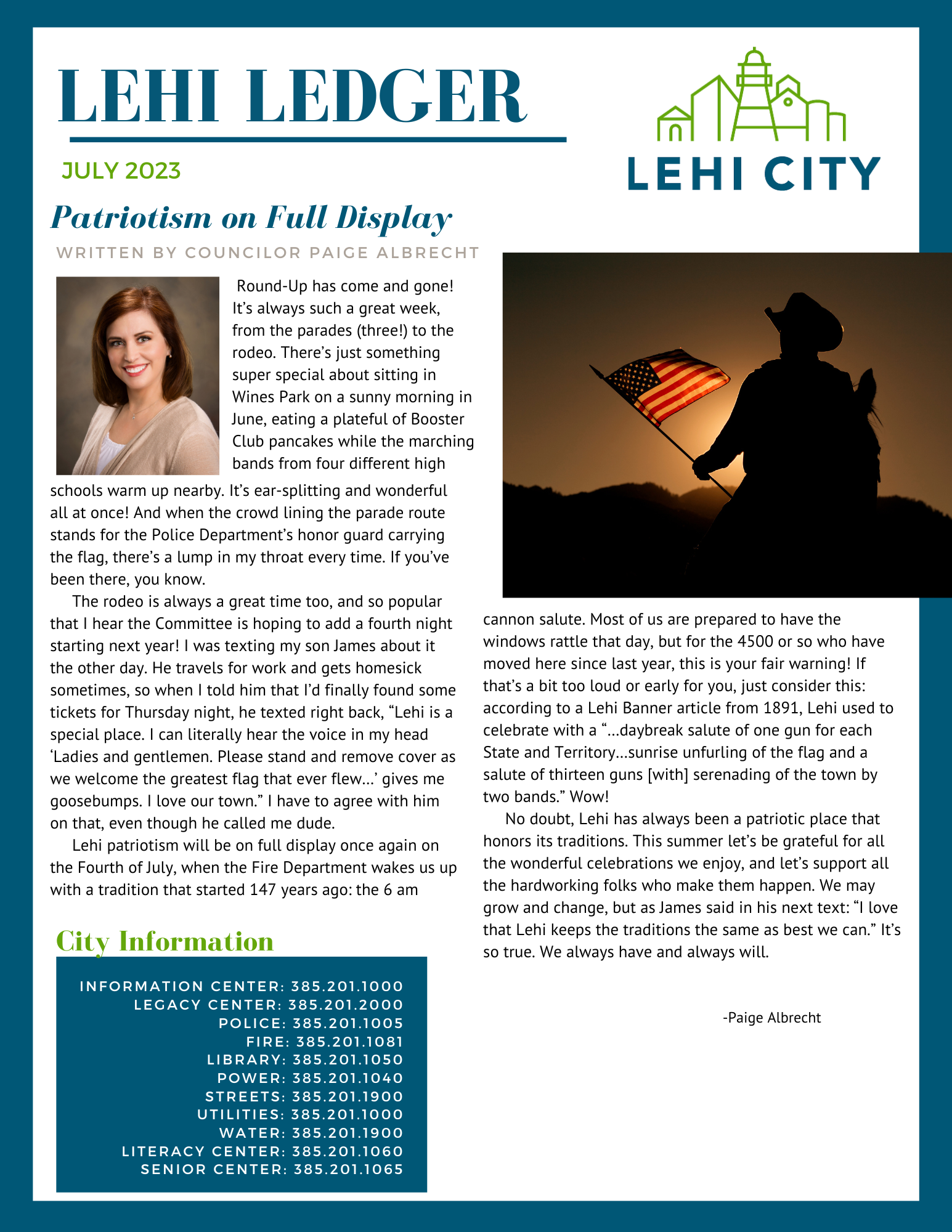 Newsletter - Lehi City